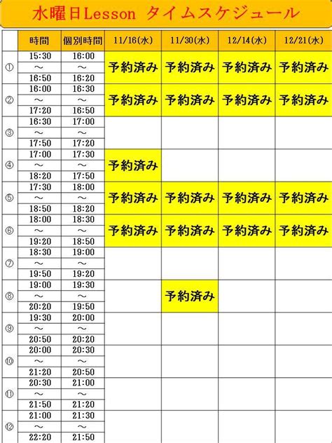 予約状況 o 25Laboニコラボ