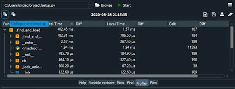 Profiler Pane Issues And Details Issue Spyder Ide Spyder GitHub
