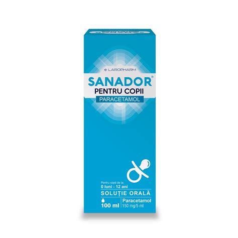 Sanador Sirop Pentru Copii 150 Mg 5 Ml 100ml Laropharm Dr Max Farmacie