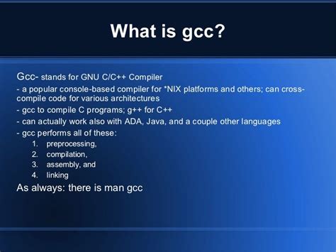 What Is The Gcc Command That Only Preprocesses A C Program Without Images