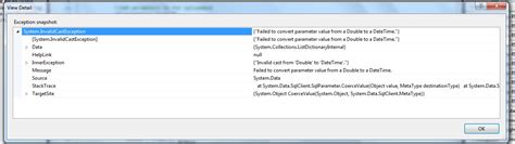sql server invalid cast from double to datetime in