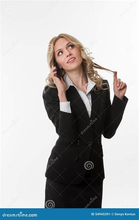 Cute Girl Flirts Stock Image Image Of Corporate Cellular 54945391