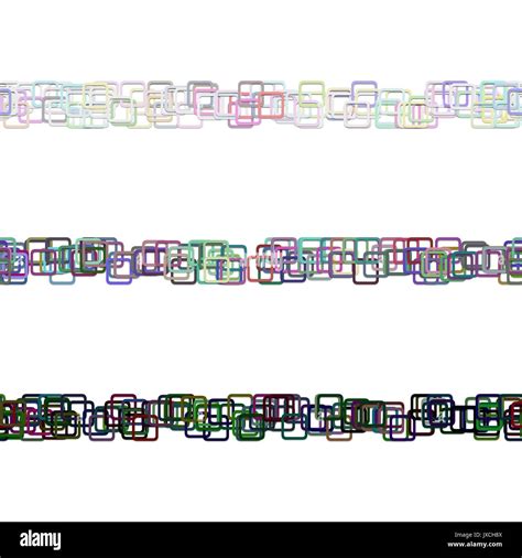 Seamless Abstract Square Pattern Text Divider Line Design Set Vector