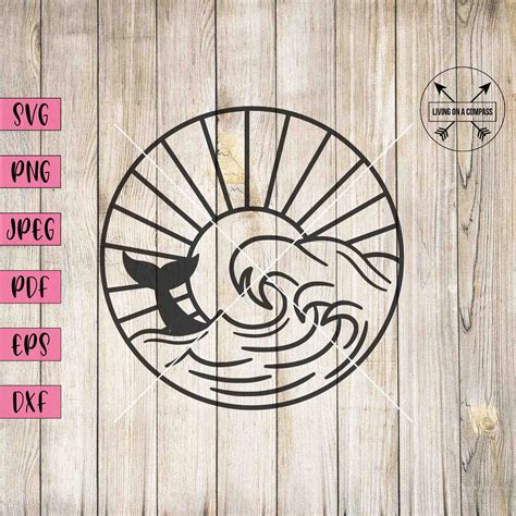 Whale Tail Svg Whale Svg Whale Clipart Sunset Svg Whale Etsy Canada