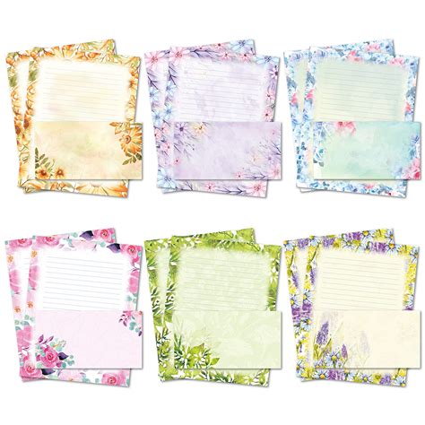 Stationary Writing Paper With Envelopes Flora Stationery Set With