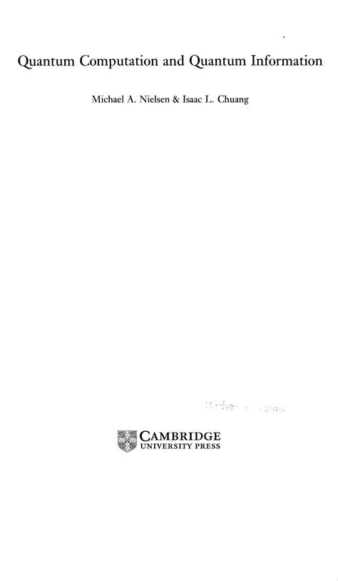 量子计算和量子信息zip量子计算与量子信息pdf量子计算和量子信息pdf资源 Csdn下载