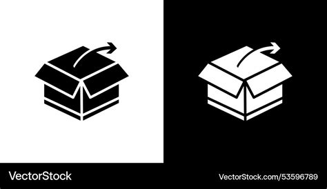 Unpack Icon Isolated Flat In Outline Royalty Free Vector