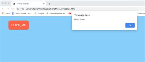 Javascript Function Click Alert Ep12 By Tawanait Medium
