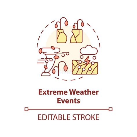 Customizable Extreme Weather Events Icon Heatflation Concept Stock Vector Illustration Of