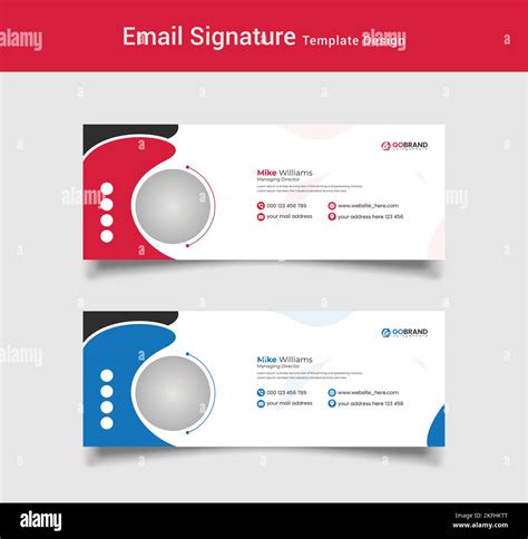 A Vector Of Editable Blue And Red Templates In A Simple Style With Copy