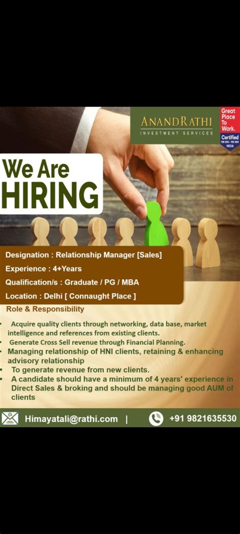 We Are Hiring For The Below Profile Interested Candidates Can Apply For The Same And We Have An