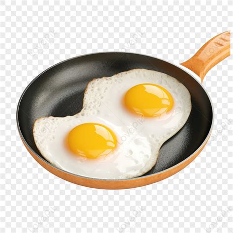건강한 아침 식사를 위해 프라이팬에 계란 후라이 3d귀엽다그릇 Png 일러스트 무료 다운로드 Lovepik