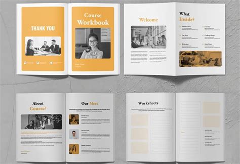 Course Workbook Template Layout Print Templates Ft Workbook And Layout Envato