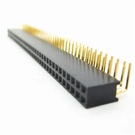 Mm R A Double Row Female P PCB Board Right Angle Pin Header Socket Connector Pinheader