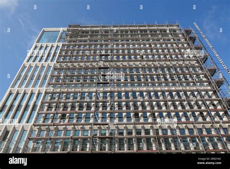 Shell Of A Commercial Building Scaffolding Construction Site Bremen