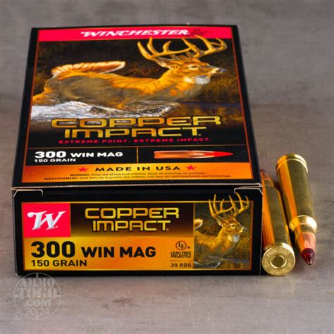 300 Winchester Magnum Ammo 20 Rounds Of 150 Grain Solid Copper By