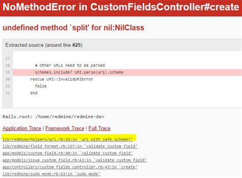 defect 23833 unhandled exception on custom fields with mailto url