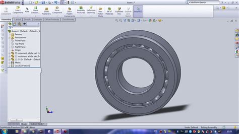 Episode12 Comment réaliser un roulement à billes sur solidworks part3