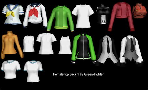 Mmd Female Top Pack 1 Dl By Sefina Nz On Deviantart