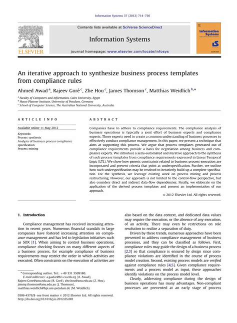 Pdf An Iterative Approach To Synthesize Business Process Users