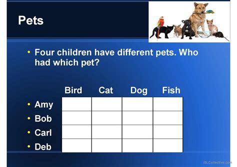 Logic Puzzles English Esl Powerpoints