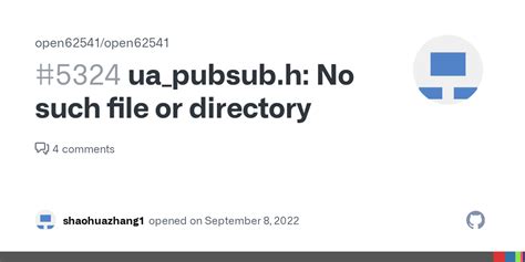 Uapubsubh No Such File Or Directory · Issue 5324 · Open62541