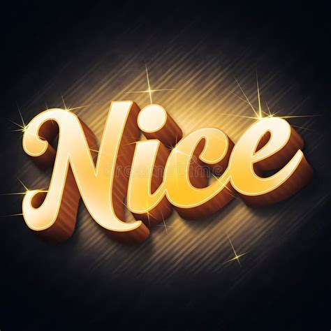 Vintage Glow Bold Marquee Nice Text Effect Stock Illustration