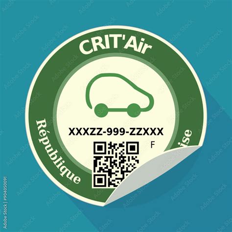 Critair Vignette Of Green Classification Of Non Polluting Car Of The