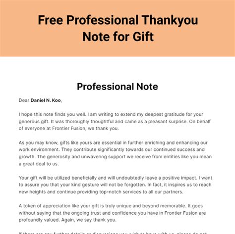 Best Professional Thank You Notes