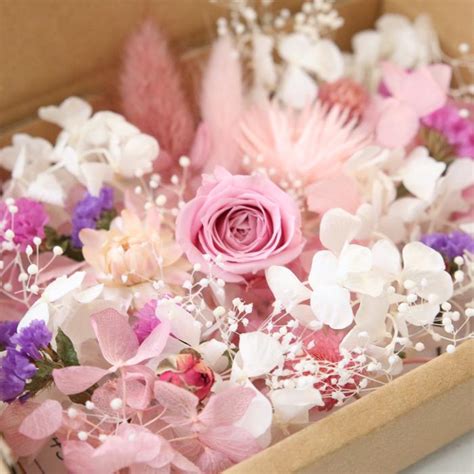 ストロベリーミックス 花材詰め合わせ キット セット プリザーブドフラワー ドライフラワー バラ ローズ 母の日 花材 ピンク