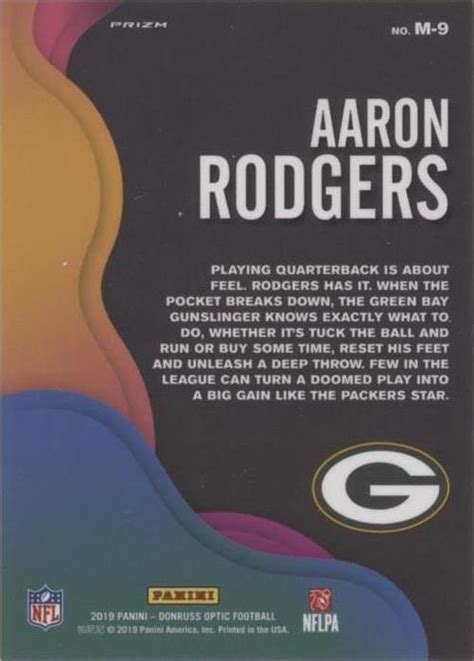 2019 Panini Donruss Optic Aaron Rodgers M 9 For Sale EBay