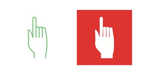 Raised Finger Vector Icon 23933451 Vector Art At Vecteezy