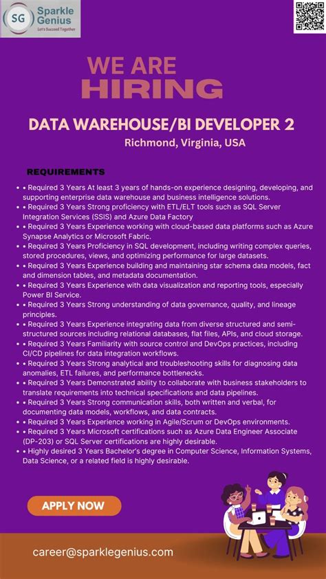 Datawarehouse Bideveloper Businessintelligence Dataengineering