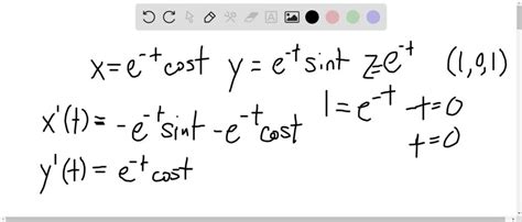 SOLVED 49 52 Find Parametric Equations For The Tangent Line To The