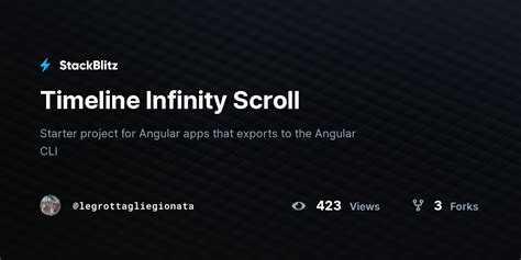 Timeline Infinity Scroll Stackblitz