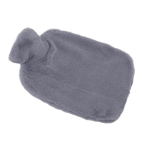 SURENHAP Sac à eau chaude Bouillotte L détachable en peluche couverture sûre PVC anti dérapant