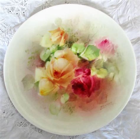 Royal Doulton Porcelain Roses Plate ~ Percy Curnock Applecross Antiques