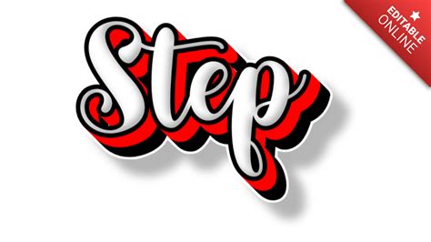 Step Text Effect Generator