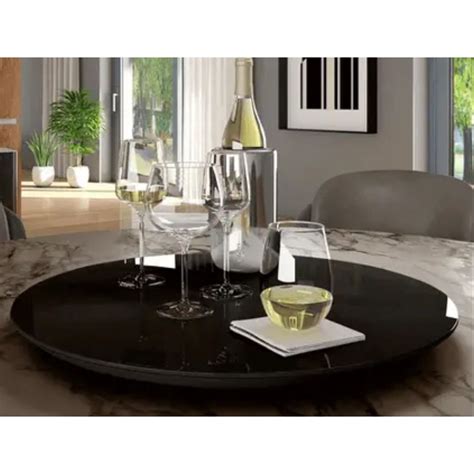 Prato Giratório Centro De Mesa De Jantar 50cm De Vidro Bandeja Giratória Decorativa E