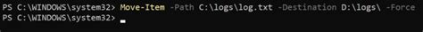 Powershell Move File In Action With Move Item