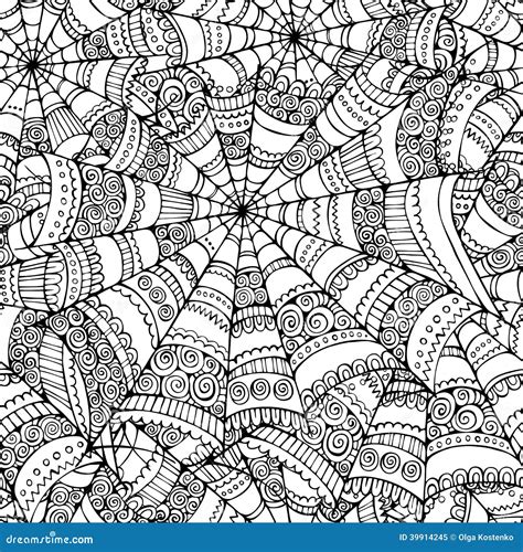Spider Web Seamless Pattern Stock Vector Illustration Of Background Autumn 39914245