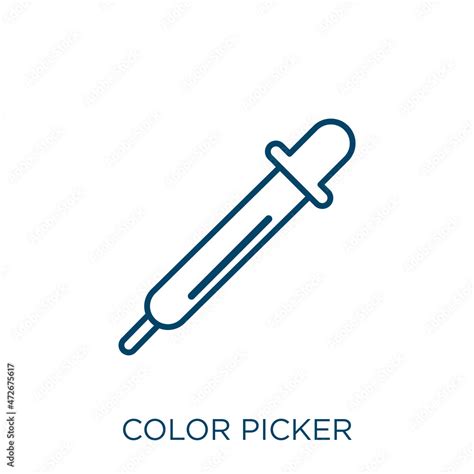Color Picker Icon Thin Linear Color Picker Outline Icon Isolated On