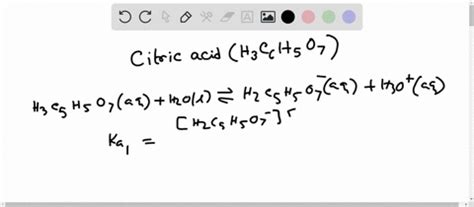 SOLVED Citric Acid Found In Citrus Fruits Is A Triprotic Acid H C H O Write Chemical