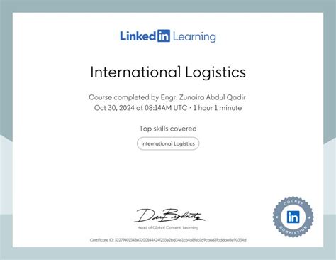 Engr Zunaira Abdul Qadir On Linkedin Certificate Of Completion