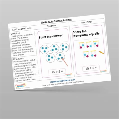 Year 2 Divide By 5 Practical Activities Resource Classroom Secrets