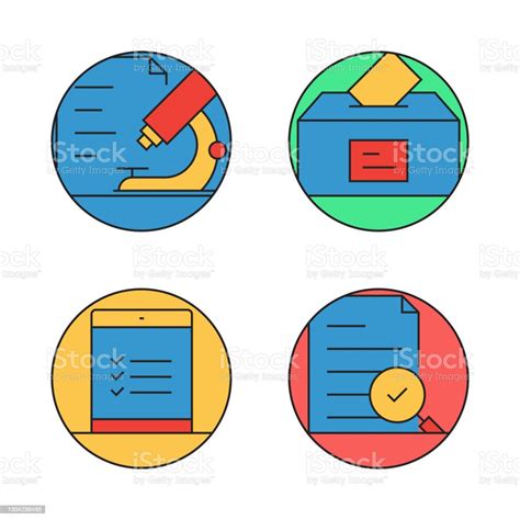 설문 조사 및 평가 관련 플랫 라인 아이콘 벡터 기호 그림입니다 0명에 대한 스톡 벡터 아트 및 기타 이미지 0명 Brand Name Online Messaging