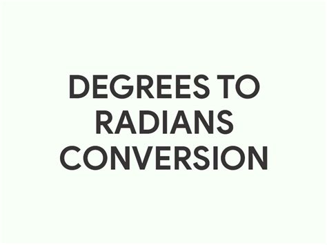 Degrees To Radians Conversion Calculator Sly Academy