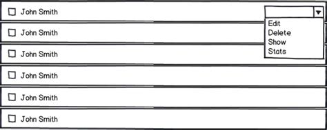 Contextual Menu Positioning Table Row Action Links User Experience