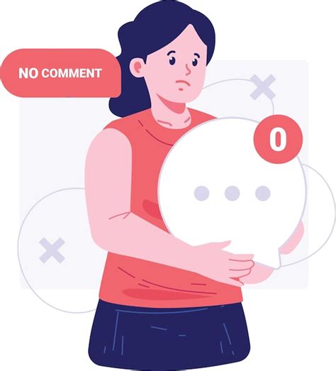 Premium Vector No Comment Character Illustration