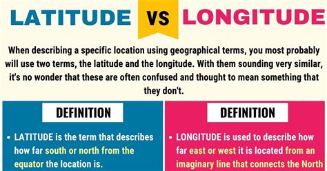 Latitude And Longitude Differences Between Longitude And Latitude 7
